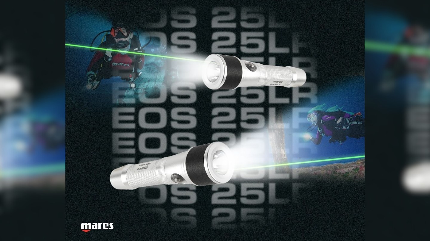 Mares EOS 25LR laser, torcia subacquea