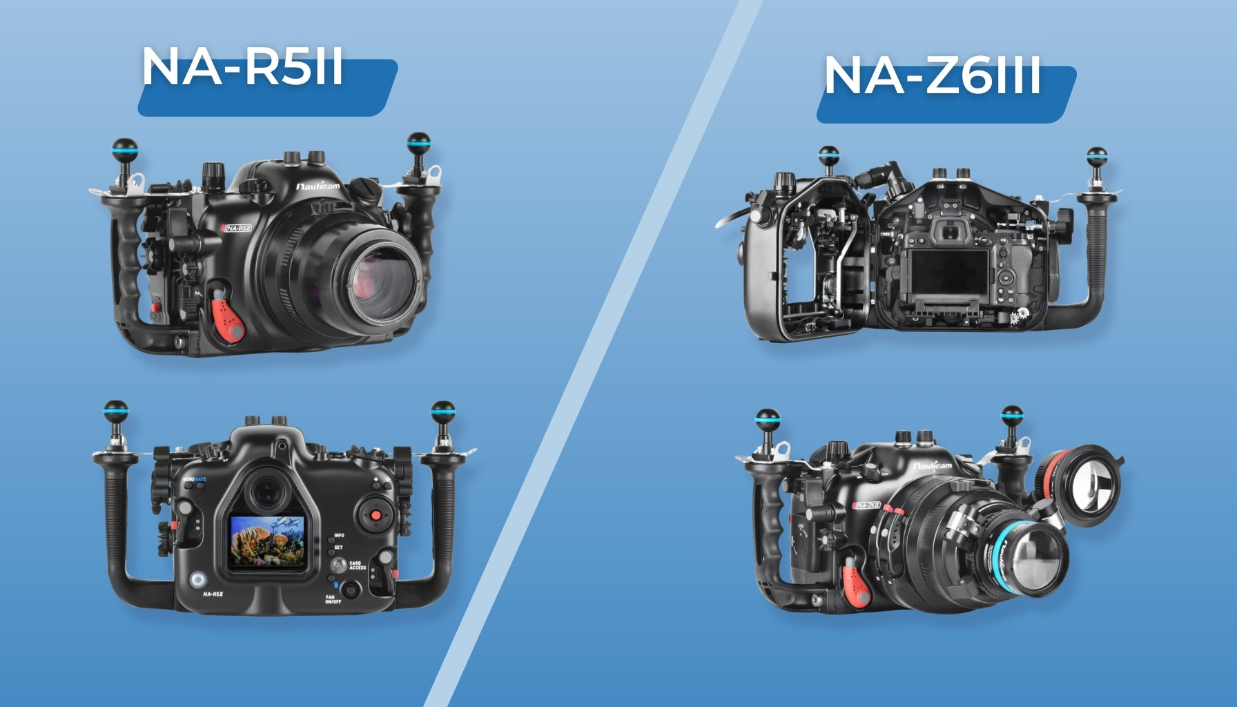 Custodie Nauticam per mirrorless: Nikon Z6 mk3 e Canon R5 mk2